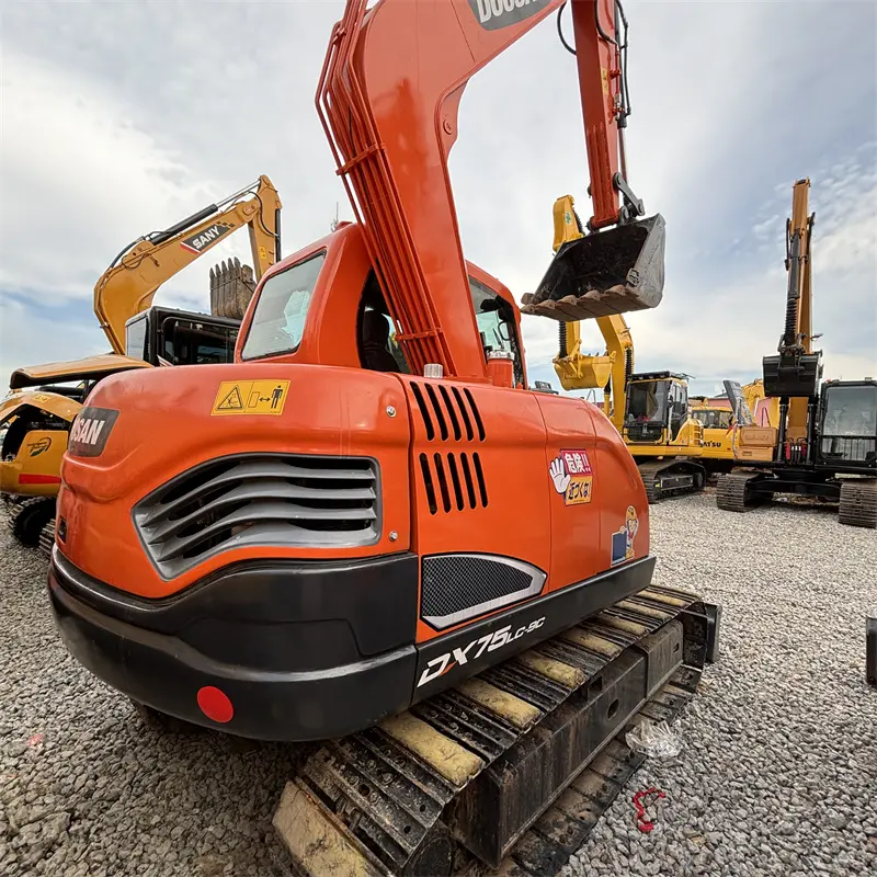 High Performance Doosan 75LC-9C Korean Crawler Digger Second Hand Earth ...